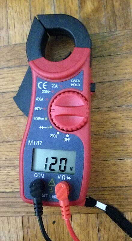 AC CLAMP ON AMMETER with DC and AC volts